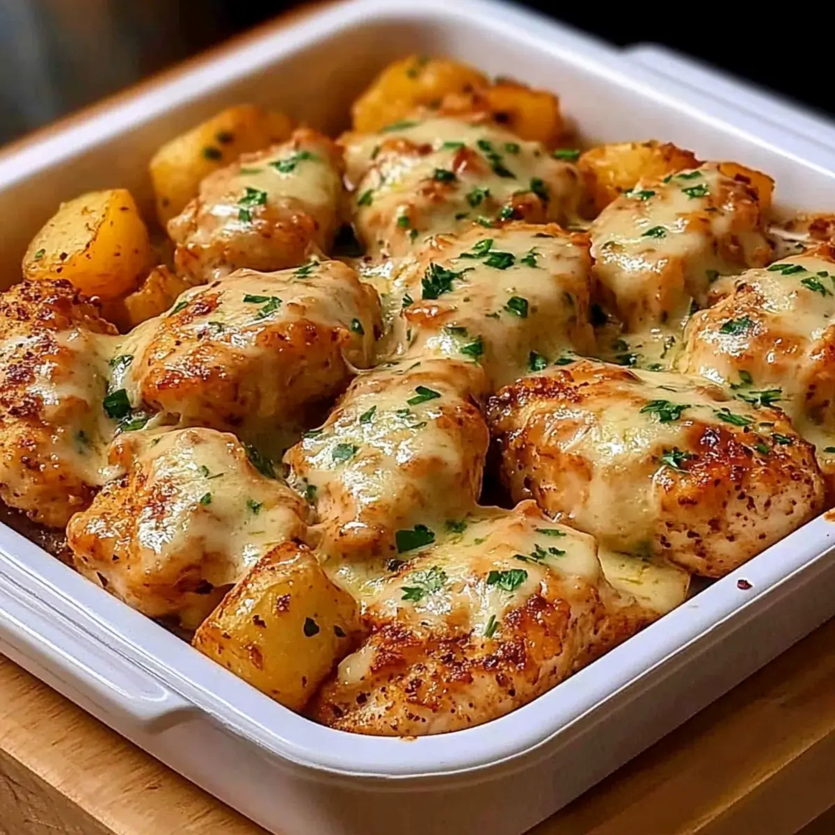 High Protein Creamy Garlic Cheesy Chicken for Comfort
